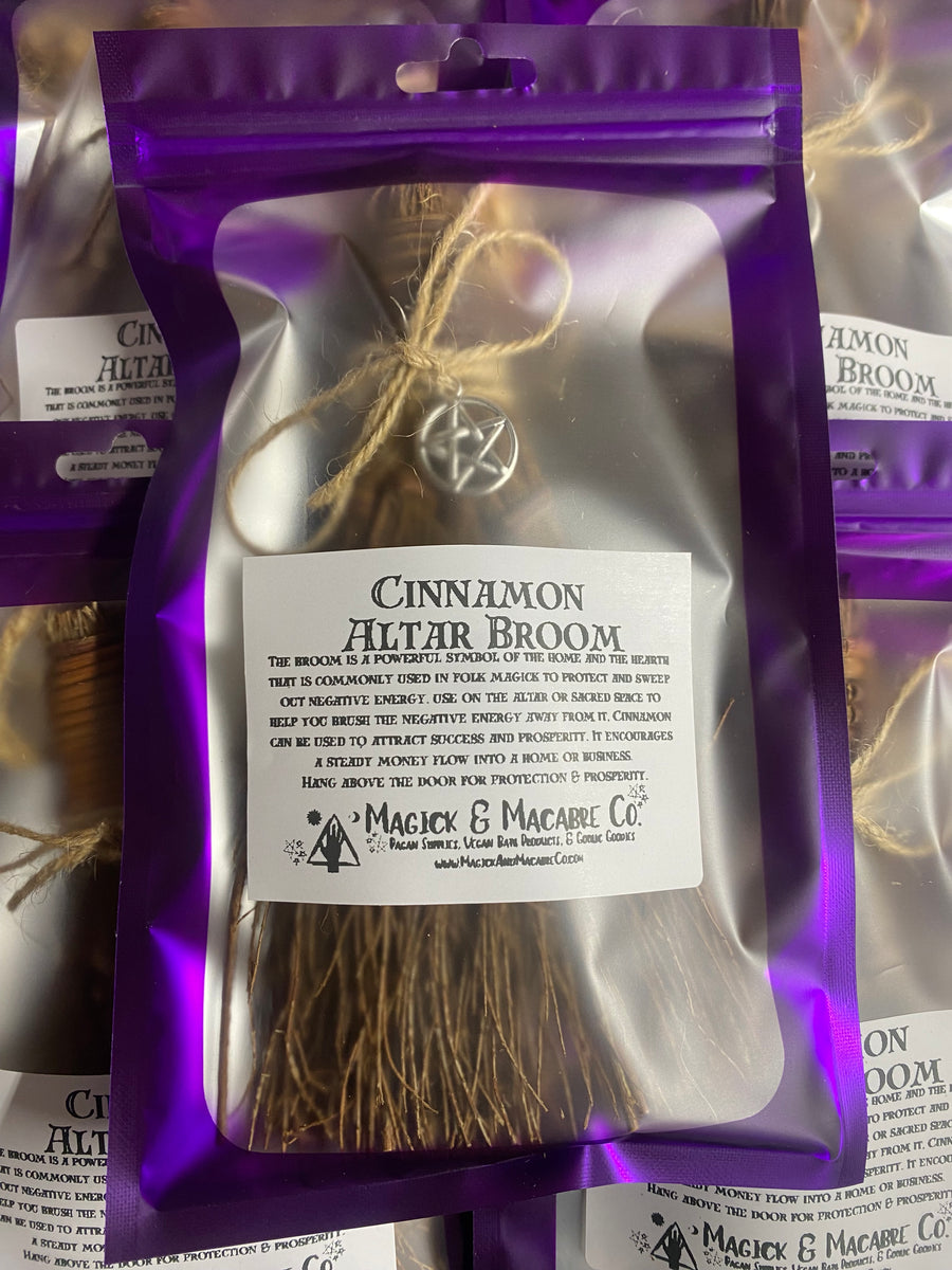 Cinnamon Altar Broom: Protection Ward, Success, Money Flow and Energy ...